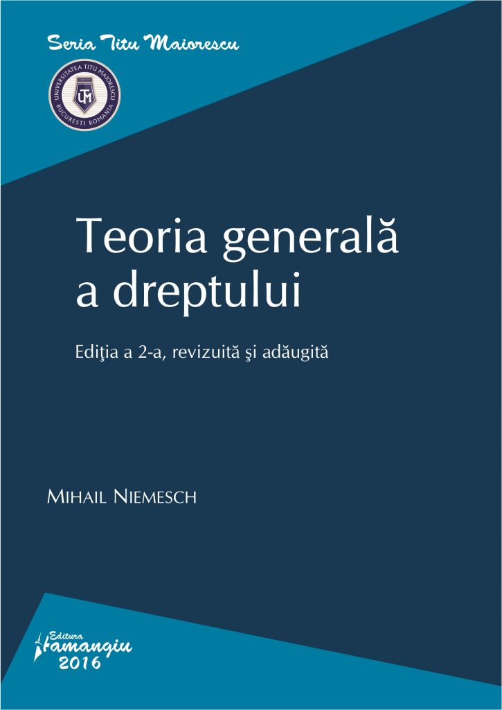 Teoria generală a dreptului | Mihail Niemesch – Cărți